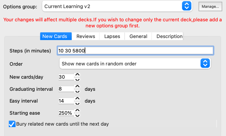 Start-up: best Anki settings – Rupert Swallow